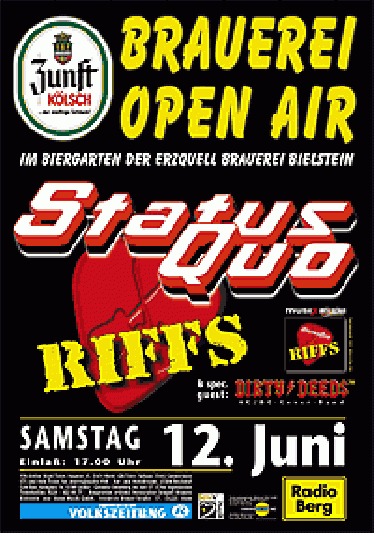 STATUS QUO ONLINE GIGOGRAPHY - Riffs Tour